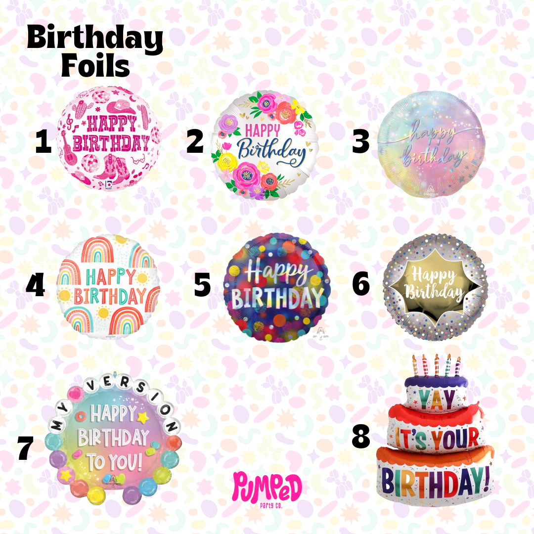 Helium Birthday Balloon Add-ons – Pumped Party Co