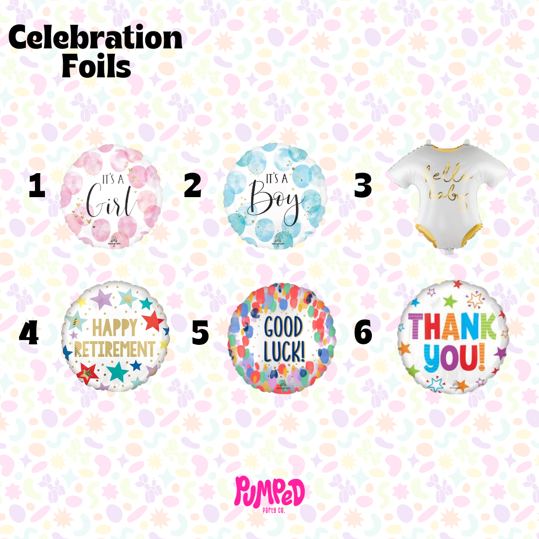 Helium Celebration Balloon Add-ons – Pumped Party Co